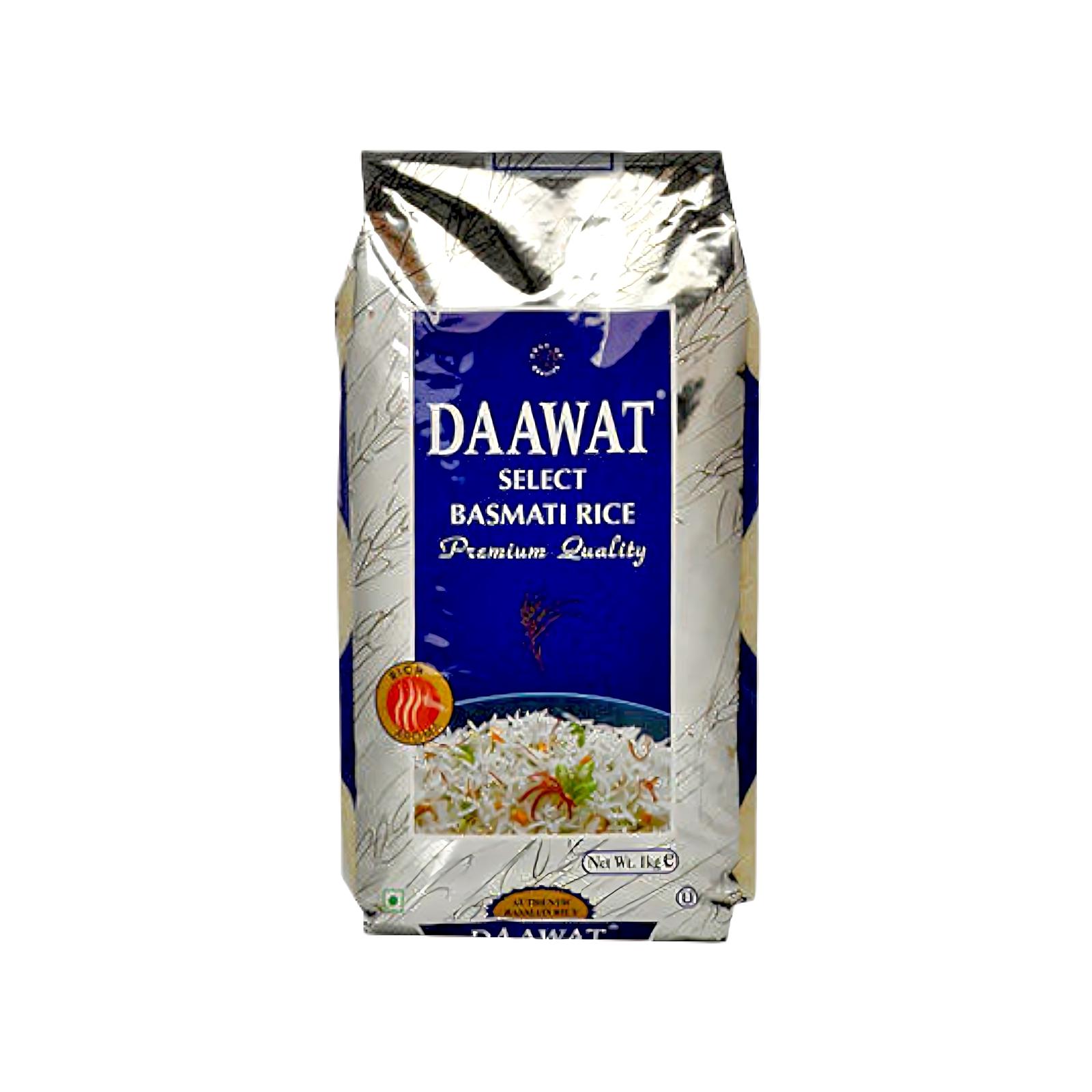Select Basmati Rice 印度優質香米 DAAWAT 1 kg - Trinity Indian Store 印度食品和香料專賣店